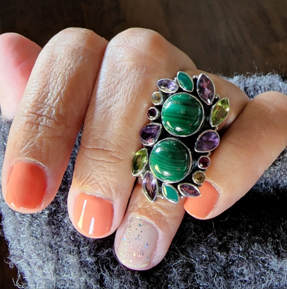 Nicky Butler Raj Collection Sterling Silver Malachite… - Gem